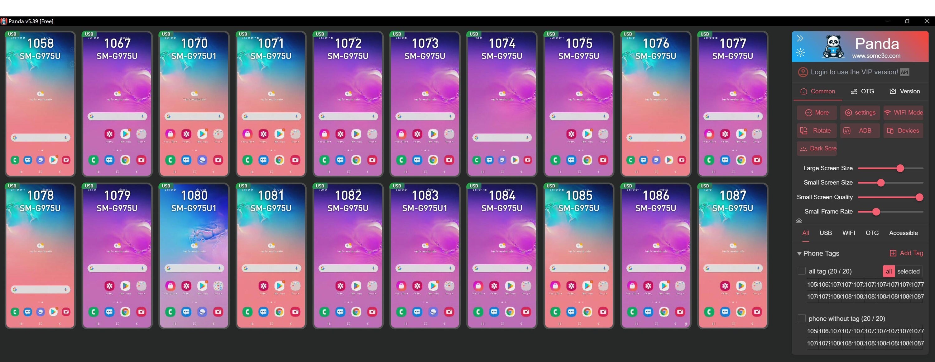Panda Free management software Unified Control Android Phone Farm Phon ...