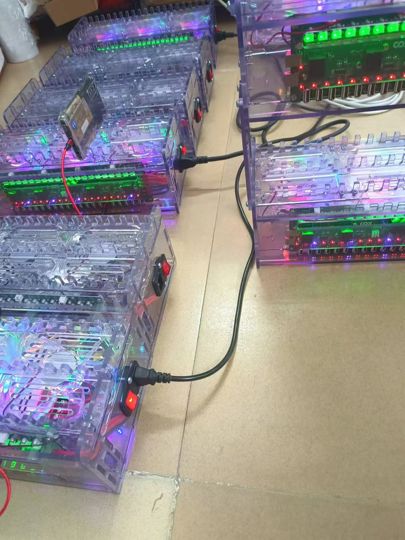 Acrylic RGB 20 Mobile phone Chassis farm SmartPhone Group Control Box ...