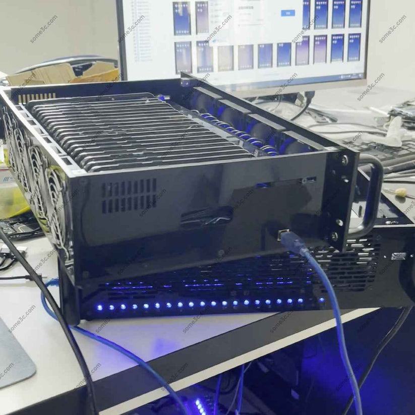 Acrylic 20 Smartphone Chassis farm Mobile Phone Group Control Box Moth ...