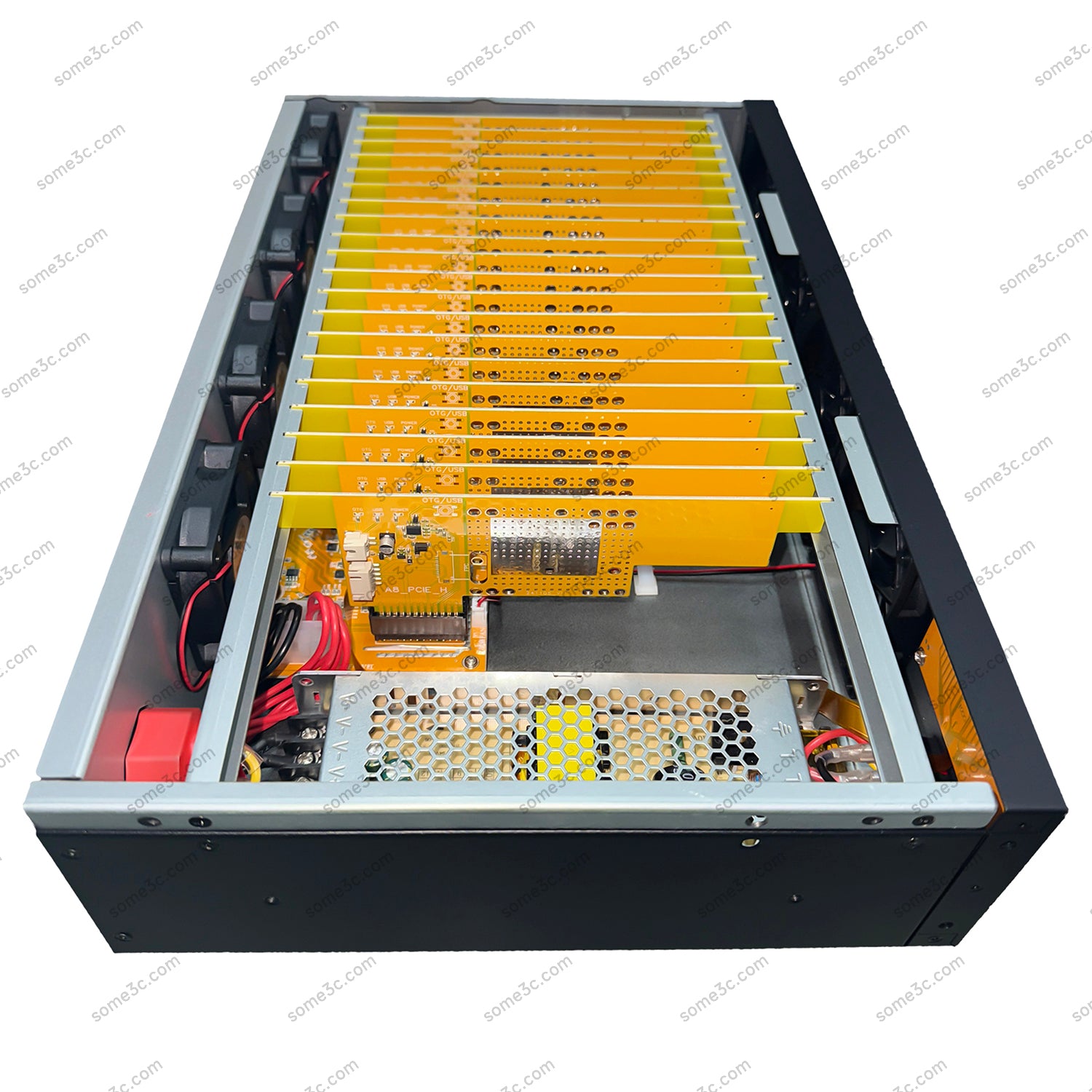 8 Cooling Fans 2U Server rack Mobile Phone Chassis 20 Cellphone Mother ...